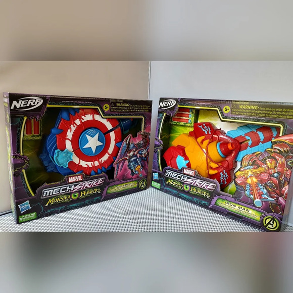 Hasbro | Toys | Nerf Marvel Mech Strike Monster Hunters Captain America ...